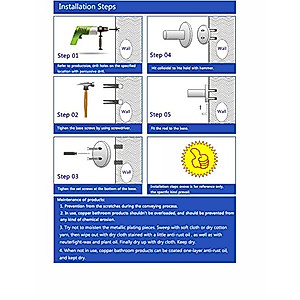 Konhard CS005 Wall Mounted Stainless Steel Bathroom Shower Corner Caddy Rust Proof, Brushed Steel
