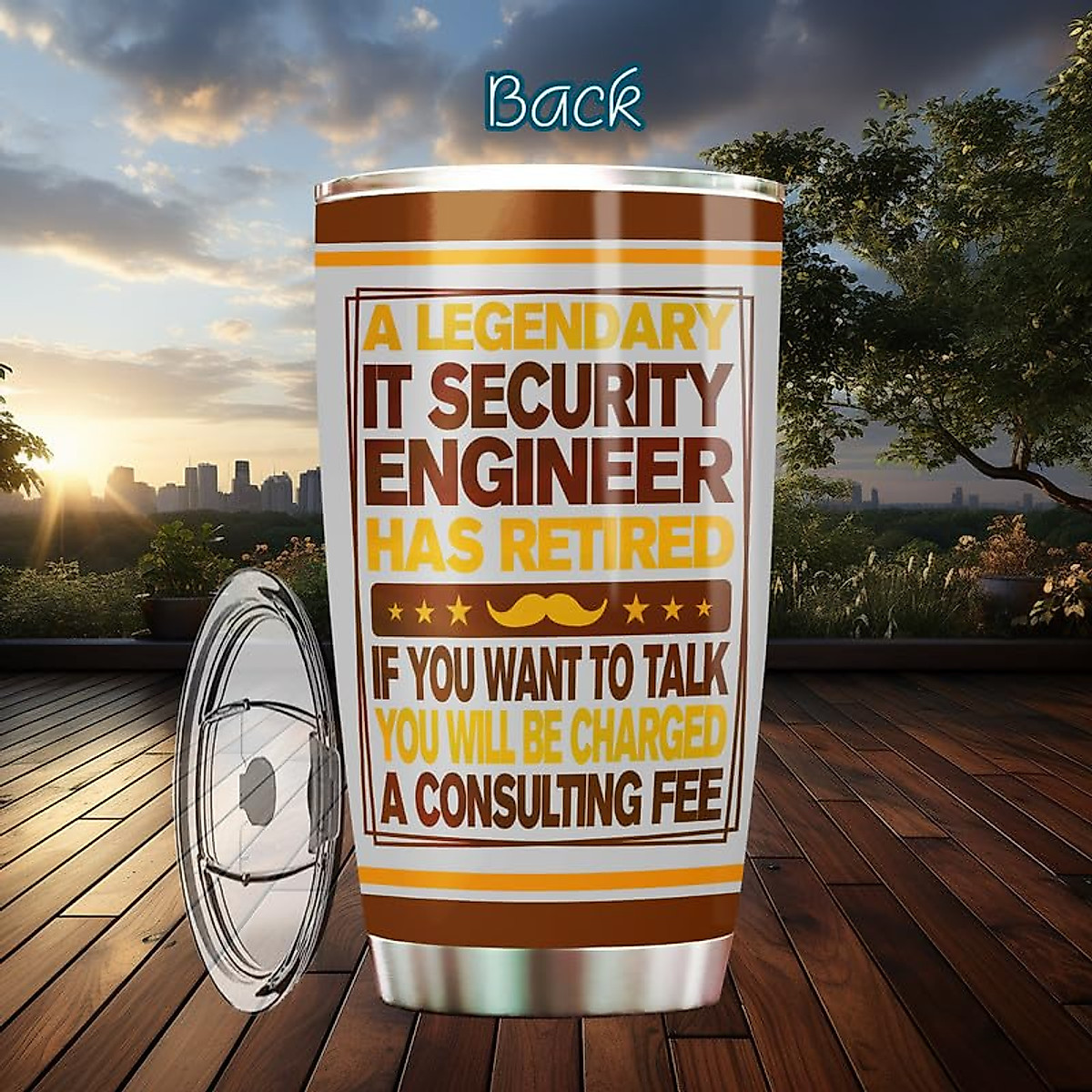 MONIZILUCKY A Legendary It Security Engineer Has Retired, Happy Retirement Tumbler Stainless Steel For It Security Engineer, 20Oz Tumbler Farewell Gift For Coworker With Funny Quotes About Retirement