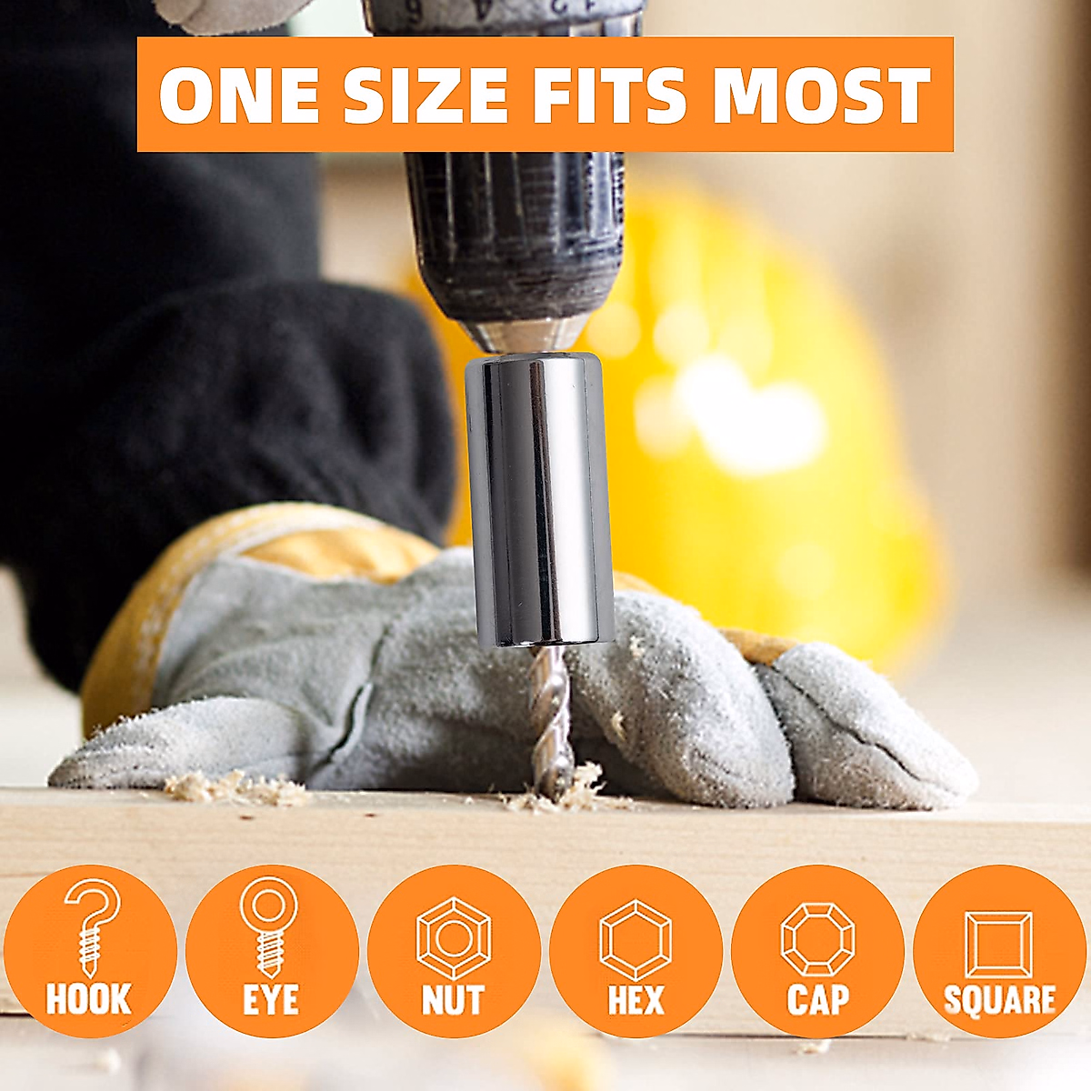 Universal Socket Tool Gift for Men Dad - Socket Set with Power Drill Adapter Cool Stuff, Super Universal Socket Grip Gadgets 1/4'' - 3/4'' (7-19mm), Father's Day/Christmas Unique Gifts for Dad