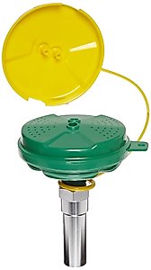 Haws SP65 Axion MSR Eye/Face Wash Head with Inverted Directional Flow, Green/Yellow/Silber
