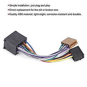 KIMISS Car Stereo Harness Radio Adapter Stereo Harness Cable ISO Plug Fits for E36 E46 E39