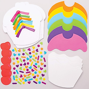 Baker Ross AT394 Cupcake Weaving Kits - Pack of 6, Introductory Sewing for Beginners and for Kids Arts and Crafts Projects