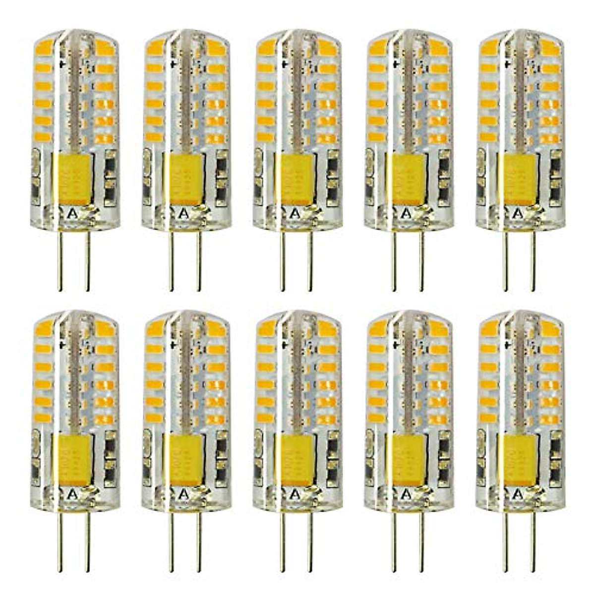 RAYHOO 10pcs G4 LED Bulbs JC Bi-Pin Base Light Bulbs 3W AC/DC 12V 20W-30W T3 Halogen Bulb Replacement Landscape Bulbs(Warm White 3000K)