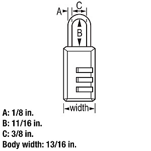 Master Lock Set Your Own Combination Luggage Lock, 2 Pack, Black, 646T