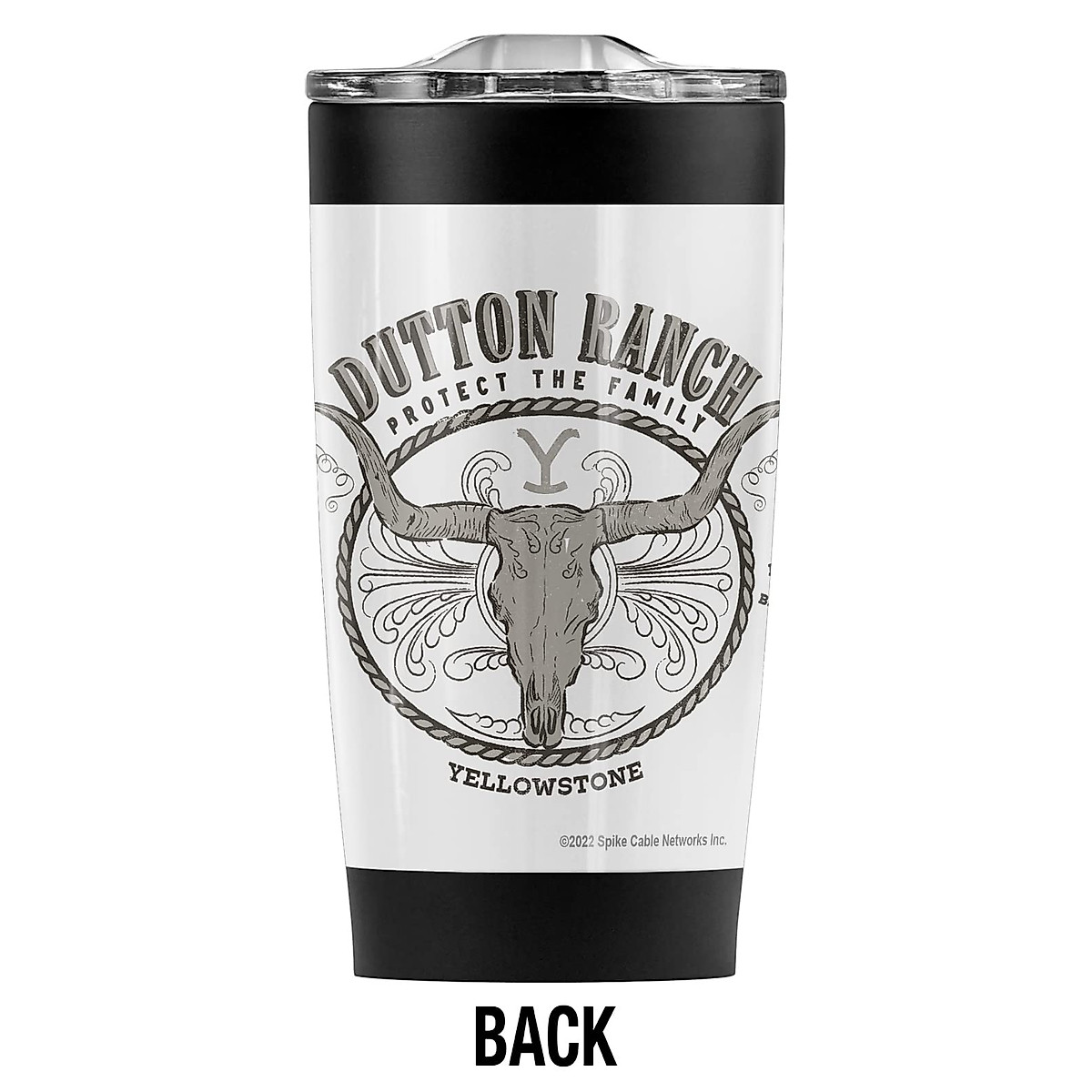 Logovision Yellowstone OFFICIAL Yellowstone Dutton Ranch Stainless Steel 20 oz Travel Tumbler, Vacuum Insulated & Double Wall with Leakproof Sliding Lid