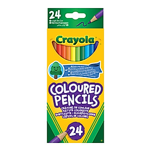 CRAYOLA Colouring Pencils - Assorted Colours (Pack of 24) | A Must-Have for All Kids Arts & Crafts Sets | Ideal for Kids Aged 3+
