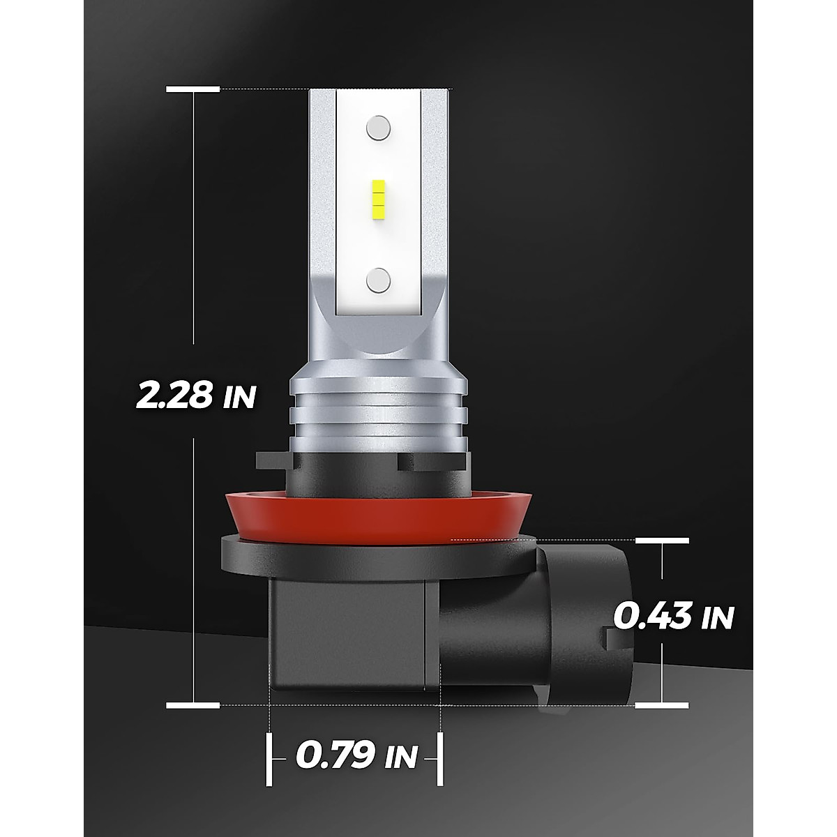 Marsauto H11 H8 H16 LED Fog Light Bulbs, 6000k Xenon White, Superior Bright CSP Chips 360-degree Illumination DRL, Halogen Bulbs Replacement for Cars,Trucks,SUVS