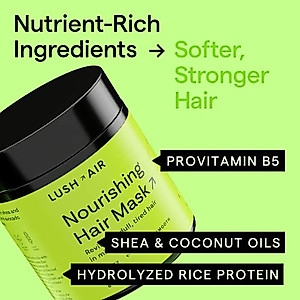 Lush Air 𝗪𝗜𝗡𝗡𝗘𝗥 𝟮𝟬𝟮𝟯* Hair Mask for Dry and Damaged Hair, Hair Treatment for Nourishing and Hydrating Dry Hair, Vegan and Cruelty Free, 8 Fl Oz