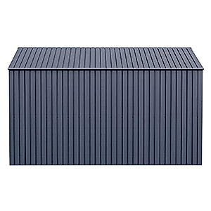 Arrow Shed Elite 10' x 12' Outdoor Lockable Gable Roof Steel Storage Shed Building, Anthracite
