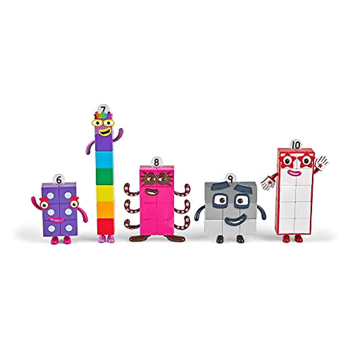 Learning Resources Numberblocks Friends Six to Ten, Play Figures, Official Collectible Figures for Kids Aged 3 and Up