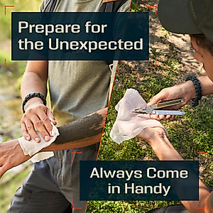 Compressed Towel Tablets - 100% Bamboo Camping Toilet Paper Tablets, Great for Hiking, Travel & Backpacking - Disposable Washcloths, Body Wipes, Paper Towel Coin Tissue - 100 Pack with Metal Cases