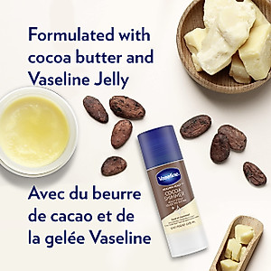 Vaseline Intensive Care Cocoa Radiant Lotion, 20.3 oz Bundled with Moisturizing Healing Jelly Butter, 7.5 and Shimmer Stick, 1.4 oz, Moisturized Skin Light Butter Scent