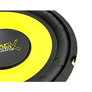 Pyle PLG64 6.5" 1200W Car Audio Mid Bass/Midrange Subwoofer Speaker Set, 2 Pair with Yellow CD P.P. Cone, 4 Ohm Impedance, and Edge Suspension