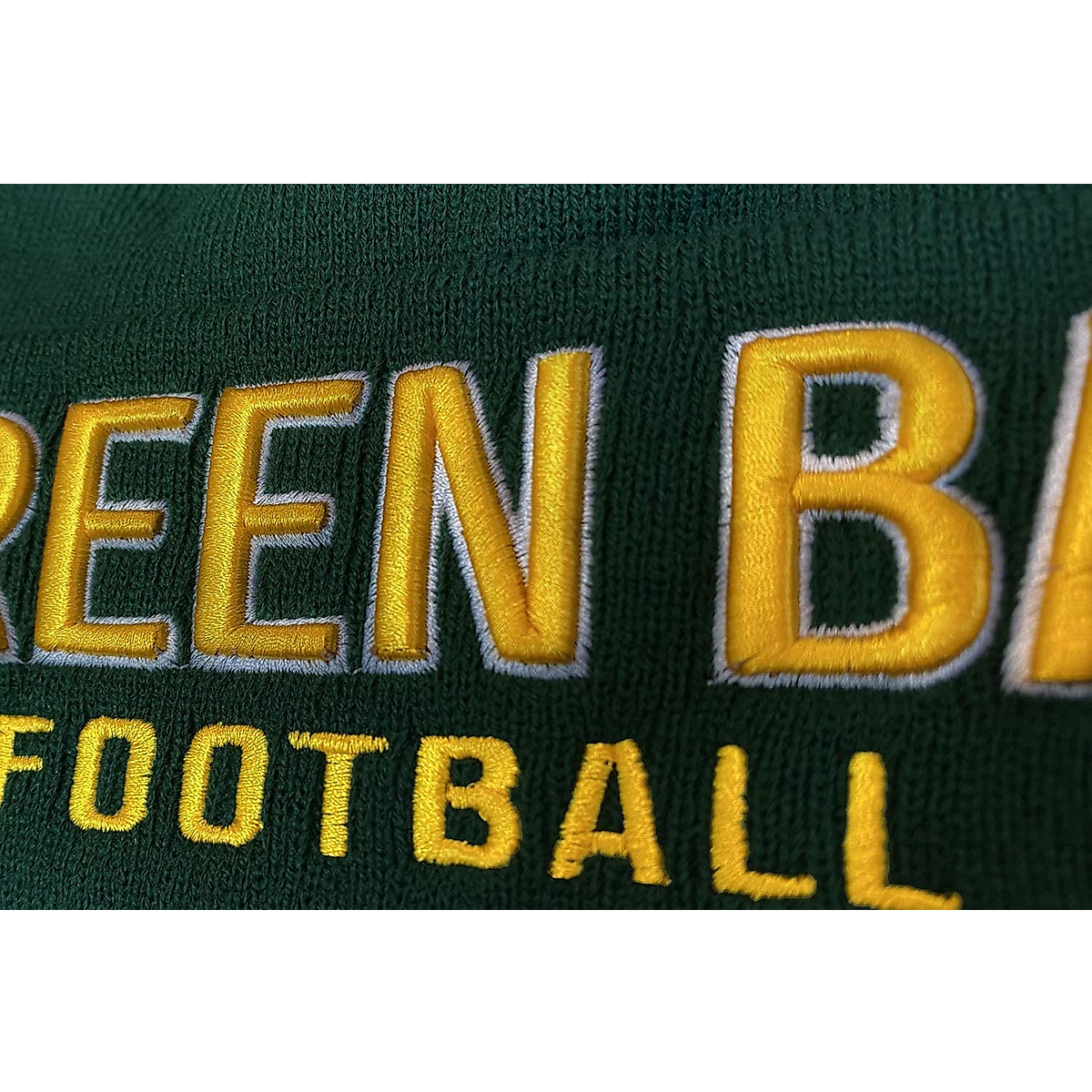 CLORPEAK Green Bay Embroidery Classic Cuff Beanie Hat Cuffed Winter Hat Knit Toque Skull Cap - Green OneSize