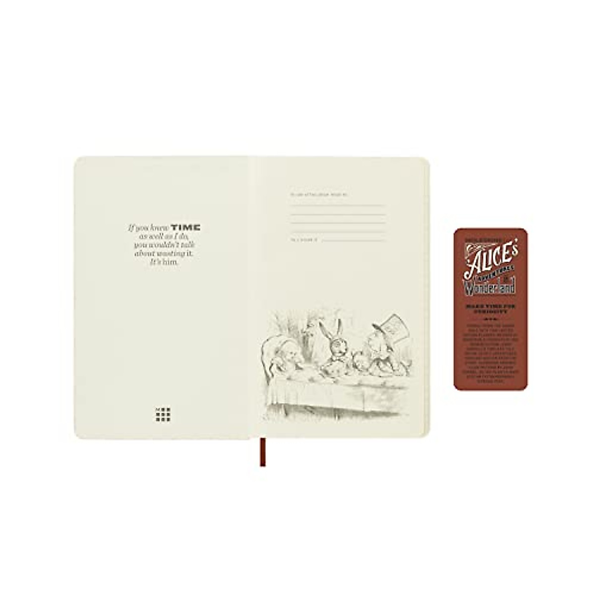 Moleskine Limited Edition Alice In Wonderland 12 Month 2023 Weekly Planner, Hard Cover, Large (5" x 8.25"), Alice