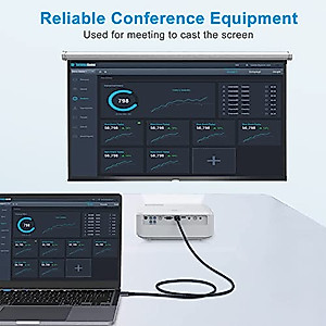 PEUZAVA USB C to HDMI Cable 6ft, Preminum 4K Type C (Thunderbolt 3/4) to HDMI Braided Cord Compatible with MacBook Pro 2020/2019/2018, MacBook Air/iPad Pro 2018, Samsung Galaxy S10/S9, Surface Book 2