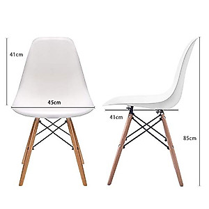 Aaron Living Dining Room Chairs Set of 4 Pre Assembled Modern Comfortable Plastic Dining Chairs (White, Set of 4)