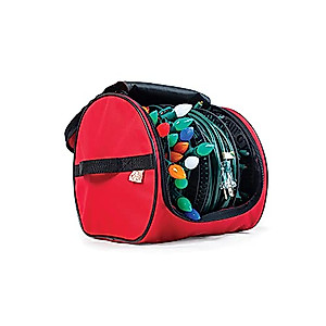 Santa's Bags [Wire and Christmas Lighting Storage Bag] - Install N Store Light Storage Reels and Wire Spool - Includes 3 Spools, a Hanging Hook, and a Zipper Bag