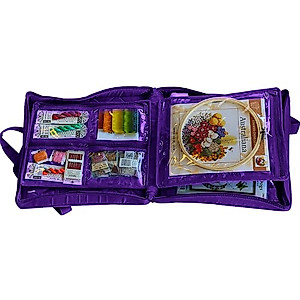 Yazzii Supreme Craft Organizer - Portable Storage & Tote Bag - Multipurpose Storage Organizer for Quilting, Patchwork, Embroidery, Needlework, Papercraft & Beading