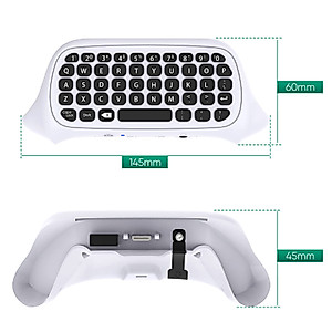Controller Keyboard for Xbox Series X/S, Wireless 2.4G Ergonomic USB Gamepad Keypad QWERTY Chatpad with Audio and Headset Jack for Game Live Chat Compatiable with Xbox Series S/Series X/One/One S