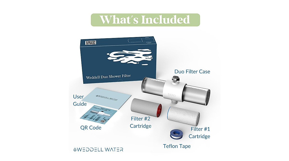 Weddell Duo Shower Filter - NSF Certified for Clean Water & Healthier Skin