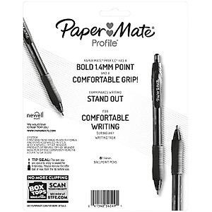 Paper Mate 1960662 Profile Retractable Ballpoint Pens, Assorted Colors, 8-Count