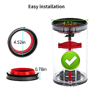 WuYan Dust Bin Lid Replacement for Dyson V11 V15 SV14 SV15 SV22 Vacuum Cleaner Dust Bucket/Dirt Cup Replacement Parts, Vacuum Cleaner Repair Accessories.