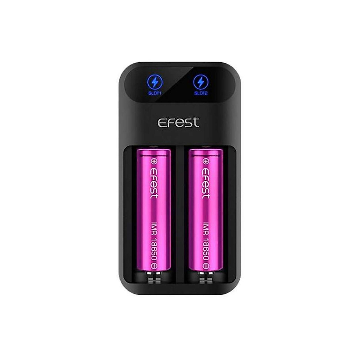 Efest LUSH Q2 Intelligent LED Battery Charger Compatible with Lithium IMR 3.6V and 3.7V Batteries