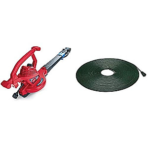 Toro 51621 UltraPlus Leaf Blower Vacuum, Variable-Speed (up to 250 mph) with Metal Impeller, 12 amp,Red & AmazonBasics 16/3 Vinyl Outdoor Extension Cord, Green, 100 Foot
