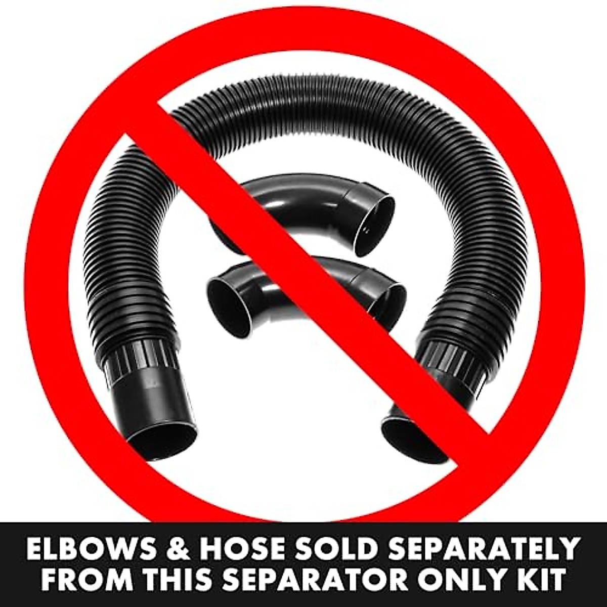 The Dustopper PRO, Separator Only (elbows & hose sold separately). Up to 99.9% efficient, low-profile dust separator connect to existing 2-1/2" hoses & fittings. Gasket & latches fit well to bucket.
