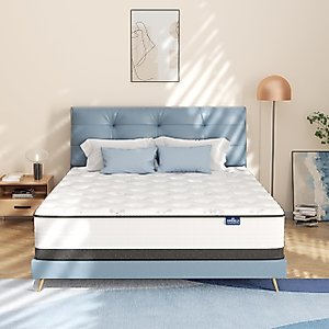 SEMIELO Full Size Mattress, 12 Inch Full Mattress in a Box, Hybrid Mattress with Memory Foam and Pocketed Coils for Breathable and Durable Support, CertiPUR-US Certified