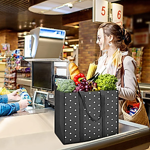 Fab totes 14 Pack Reusable Grocery Bags 35L Large Capacity Shopping Bags Reusable Bags for Groceries Waterproof Tote Bags for Shopping and Picnic with Sturdy Handles