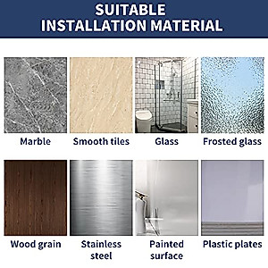 Gkwonker Hair Dryer Holder, Self Adhesive Wall Mounted Stainless Steel Hair Dryer Hanger for Bathroom & Bedroom (Black)