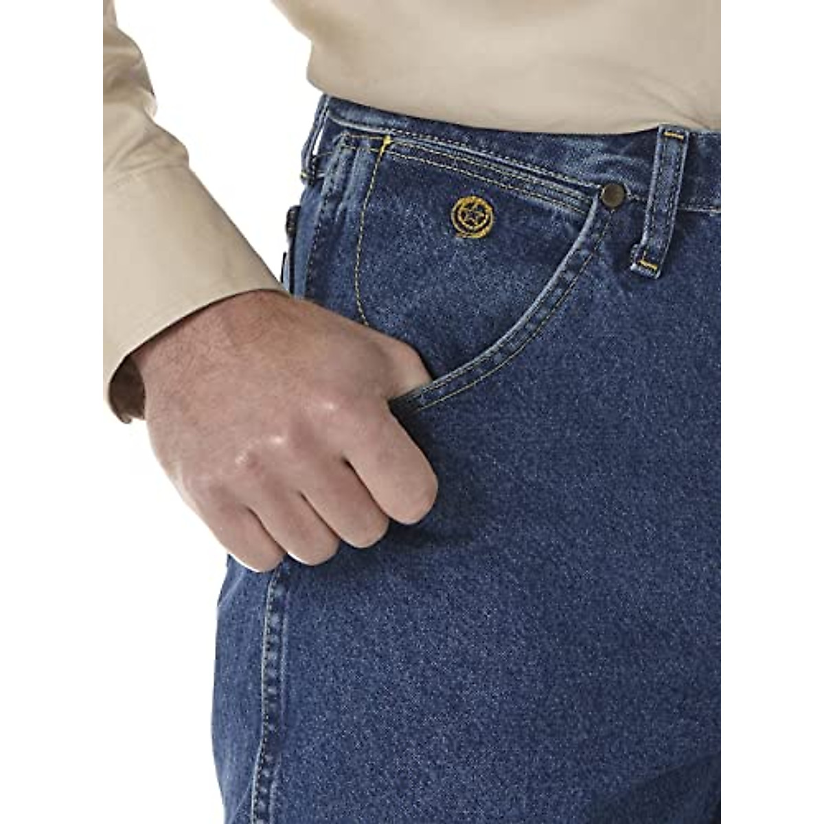 George Strait by Wrangler Men's Cowboy Cut Jean, Relaxed Fit, Heavyweight Denim,36x34