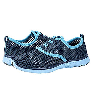 ALEADER Women's Quick Drying Aqua Water Shoes Blue 9 D(M) US