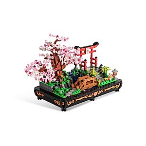 dOvOb Decor Cherry Blossom Bonsai Tree Mini Building Set, Plant Model Toys as Gift for Adult, Build a Sakura Bonsai Idea Display Pieces for The Home or Office (1286 Pieces)