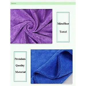 CHEYUAN Microfiber Towels for Cars，Car Drying Wash Detailing Buffing Polishing Towel with Plush Edgeless Microfiber Cloth for Cars Polishing Washing and Detailing (15.7x23.6 in. Pack of 5)