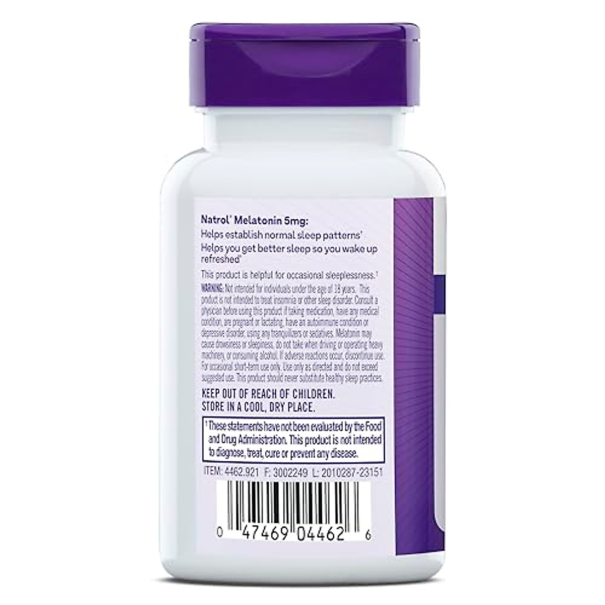 Natrol Melatonin 5 mg, Dietary Supplement for Restful Sleep, Sleep Supplements for Adults, 60 Melatonin Tablets, 60 Day Supply
