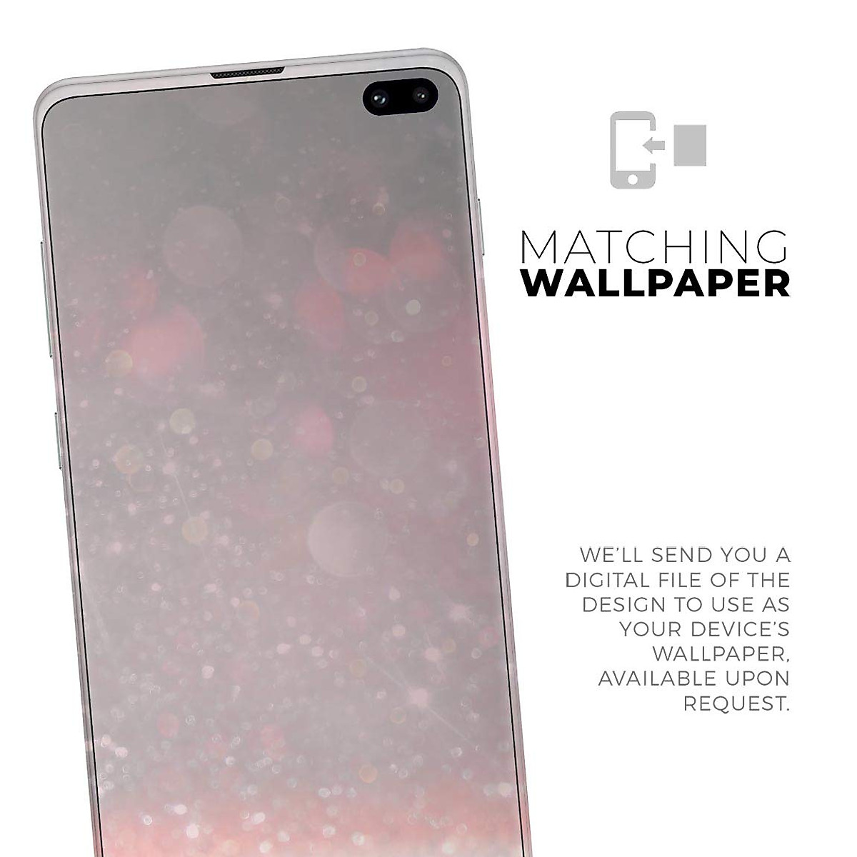 DesignSkinz Muted Pink and Grunge Shimmering Orbs Protective Vinyl Decal Wrap Skin Cover Compatible with The Samsung Galaxy S20 (Screen Trim & Back Glass Skin)