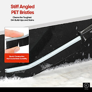 EZLAD 5 Pcs Hard Bristle Crevice Cleaning Brush for Household Use, Grout Gap Cleaning Brushes for Bathroom, Kitchen, Tiles, Window & Door, New 2023 Design Long Skinny Multifunctional Cleaner Tool