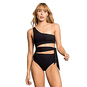 Maaji Women's Standard Cheeky Cut One Piece, Black, SM