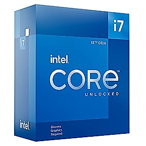 Intel Core i7-12700KF Desktop Processor 12 (8P+4E) Cores up to 5.0 GHz Unlocked  LGA1700 600 Series Chipset 125W