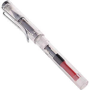 Fountain Ink Brush Pen Refillable ,Flexible Brush Tip for lettering, calligraphy, illustration, art, writing, sketching Chinese Japanese Sumi Calligraphy Painting Drawing Writing Signature - Clear