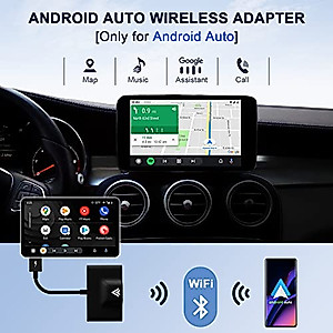 Teeran Android Auto Wireless Adapter for OEM Factory Wired Android Auto Cars Plug & Play Easy Setup Wireless Android Auto Dongle for Android Phones Converts Wired Android Auto to Wireless