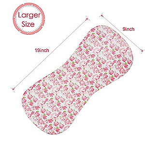 Baby Burp Cloths for Girls, 100% Organic Cotton Absorbent Burp Rags, Soft Burping Cloth, Burp Clothes, Newborn Towel, Excellent Baby Shower/Registry Gift