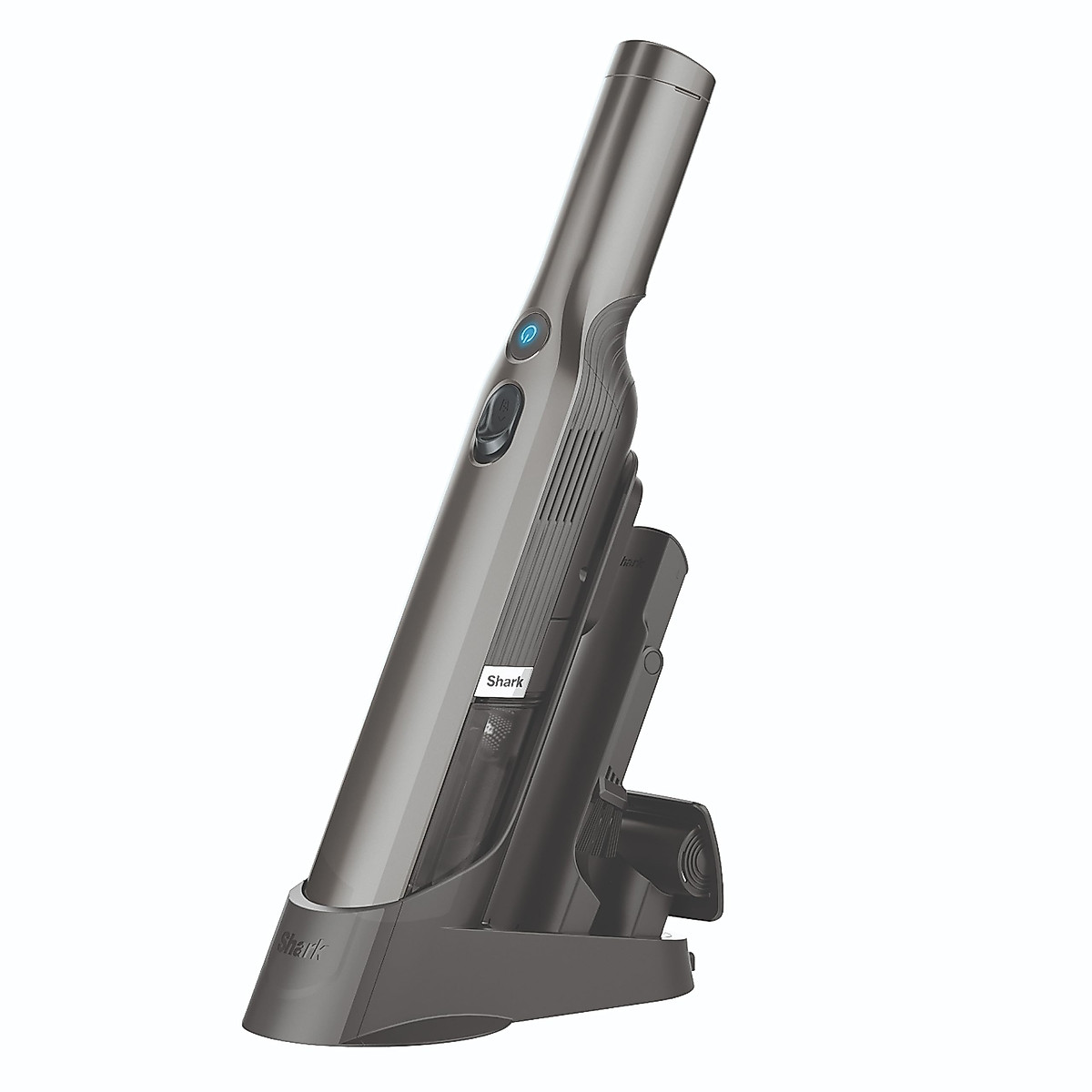 Shark WV201 WANDVAC Handheld Vacuum, Lightweight at 1.4 Pounds with Powerful Suction, Charging Dock, Single Touch Empty and Detachable Dust Cup