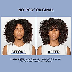 DevaCurl No-Poo Original Zero Lather Cleanser for Rich Moisture, Fragrance free and Hypoallergenic