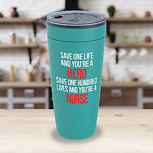 Nurse Mint Edition Viking Tumbler 20oz - Save one and you’re - Labor Clinical Certified Nursing Assistant Surgical Emergency Oncology Practitioner