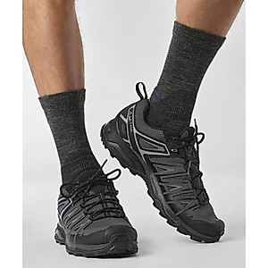 Salomon Men's X ULTRA PIONEER Hiking Shoes for Men, Black / Ebony / Blue Ashes, 10