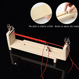iDili Braided Thread Holder Jig, DIY Hand-Knitted Rope Woven Holder, Hand Bracelet Rope Making Tool Rope Braided Fixing Frame Plate, DIY Craft Braiding Tool with Scale, Adjustable Length